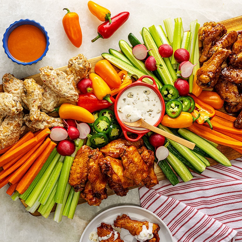 Lip Lickin' Chicken Wing Charcuterie Board | Harveys Supermarket